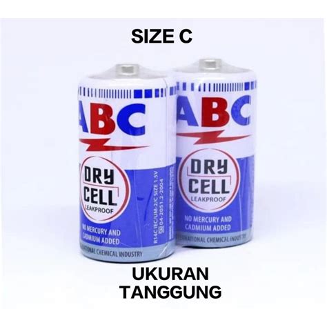 Jual Batu Baterai Abc Size C Size D Biru Isi 2 Batre Ukuran Tanggung Dan Besar Shopee Indonesia