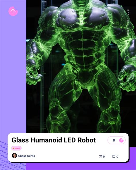Glass Humanoid LED Robot Snack Prompt