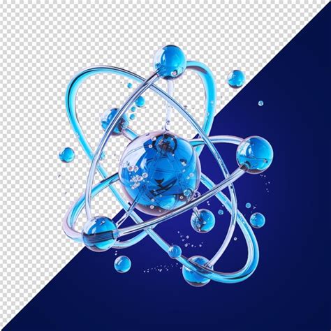 Premium Psd Molecular Modeling Isolated On White Background