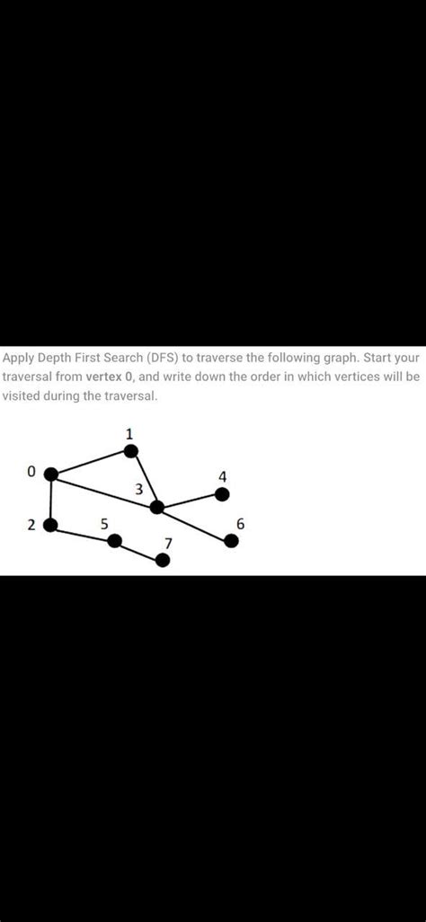 solved apply depth first search dfs to traverse the