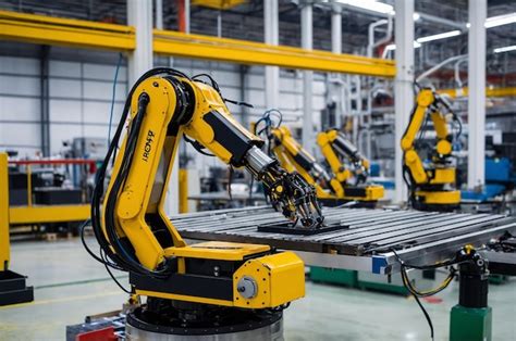 Industrial Robotics In Modern Manufacturing For Enhanced Quality Control Premium Ai Generated