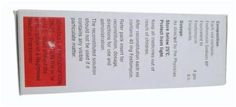Fonyl Fosfomycin Sodium 4 Gm Injection At Rs 1250 Piece