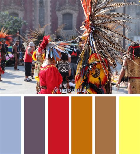 Aztec Dancers Mexico City Color Palette Indígena
