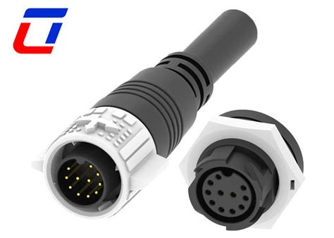 Male Plug Cable Ip67 Panel Mount Waterproof Connector 11 Pin M19 For