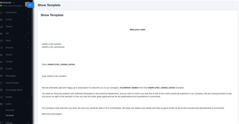 Letter Module For Worksuite Crm By Ajay138 Codecanyon
