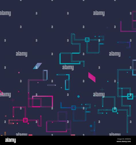 Vector Modern Background With Connect Lines And Square Abstract Architectural Plan With Simple