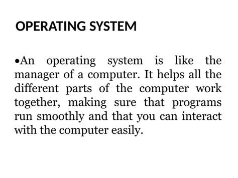 operating system powerpoint presentation ppt