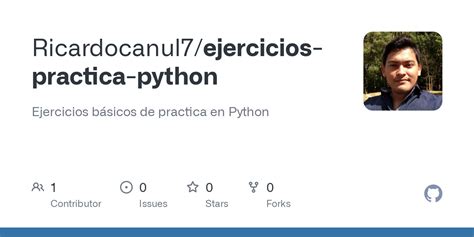 GitHub Ricardocanul ejercicios practica python Ejercicios básicos de practica en Python