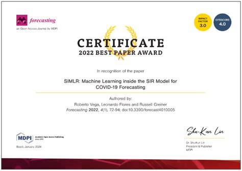 Uofa Team Won The Forecasting 2022 Best Paper Award Computing Science