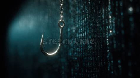 Phishing Hook Symbolizes Cyber Security Threat With Data Protection System Using Ai To Prevent
