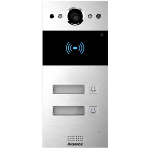akuvox r20b on wall two buttons sip intercom with two 2 buttons