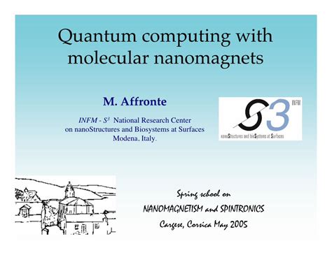 Pdf Quantum Computing With Molecular Nanomagnets Pres · Overview