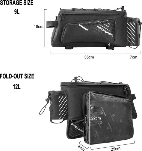 Rockbros Fietsbagage Draagtas Fietstas Achter Transporttas Bagagetas