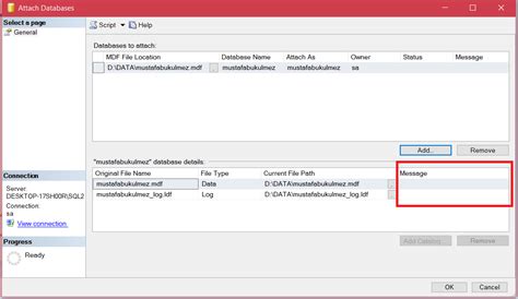sql attach database 3 mustafa bÜkÜlmez