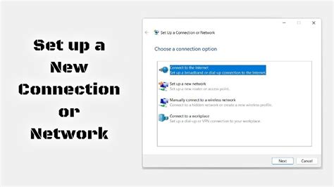 how to set up a new connection or network youtube