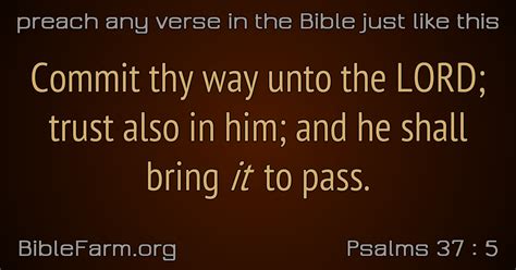 Commit Your Way To The Lord