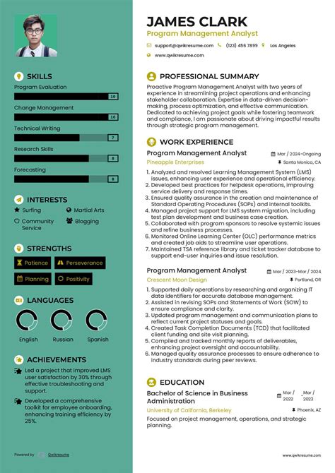 10 Program Management Analyst Resume Samples And Templates For 2025