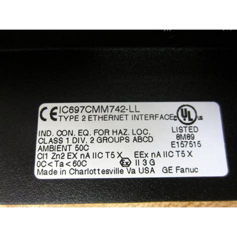 Gefanuc Ic697cmm742 Type 2 Ethernet Interface Ic697cmm742 Ll New No Box Mara Industrial