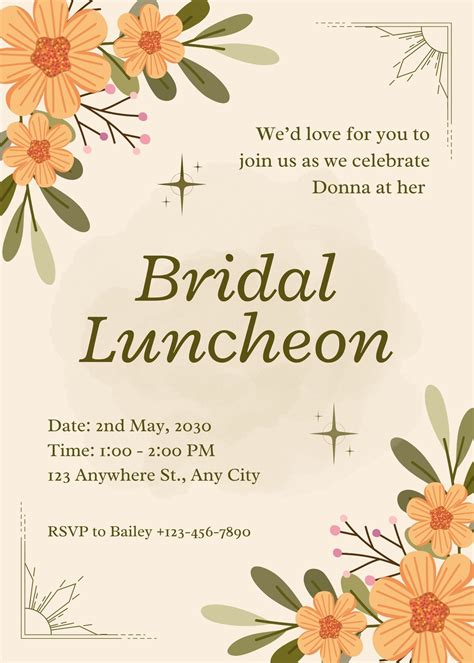 Wedding Lunch Invitation Message