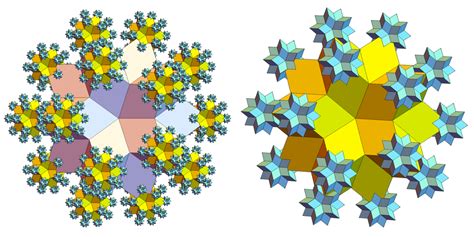 Rhombic Hexacontahedra Fractal Rh Are Placed On The Tips Of A Larger