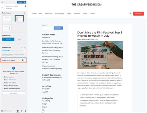 How To Add Sidebars Show Just The Right Info And Links