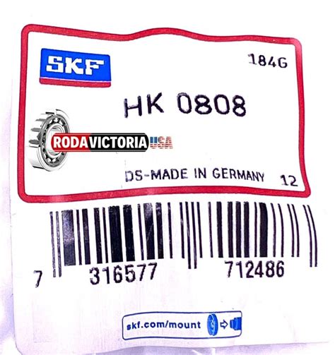 SKF GERMANY HK0808 Needle Roller Bearing 8x12x8 mm - Rodavictoria USA