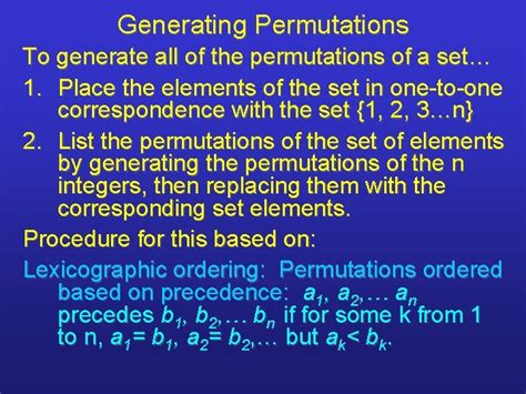 Generating Permutations And Combinations Traveling Salesman Problem A