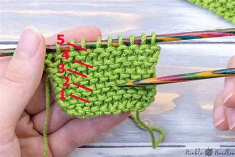 how to count garter stitch rows easy way for knitting beginners