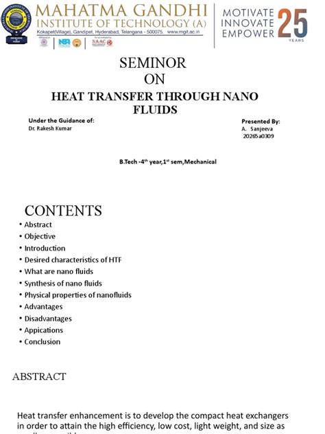 Heat Transfer Through Nano Fluids 2 4 Pdf Heat Transfer Nanoparticle
