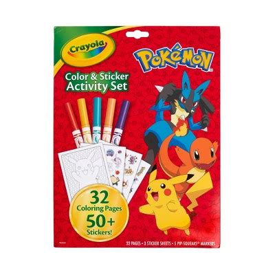Crayola Pokemon Color And Sticker Activity Set Creative Coloring Book