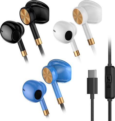 Usb C Headphones Earbuds 3 Pack Usb C Earphones Noise