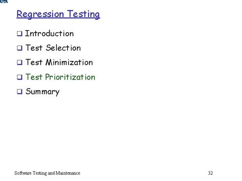 Todays Agenda Q Quick Review Q Regression Testing