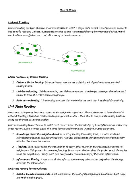 Unit 3 Notes Cn Unit 3 Notes Unicast Routing Unicast Routing Is A