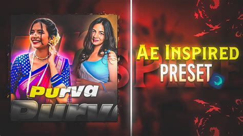 Talekar Purva 🫠 || Ae inspired Alight Motion Free Preset/ Xml - YouTube