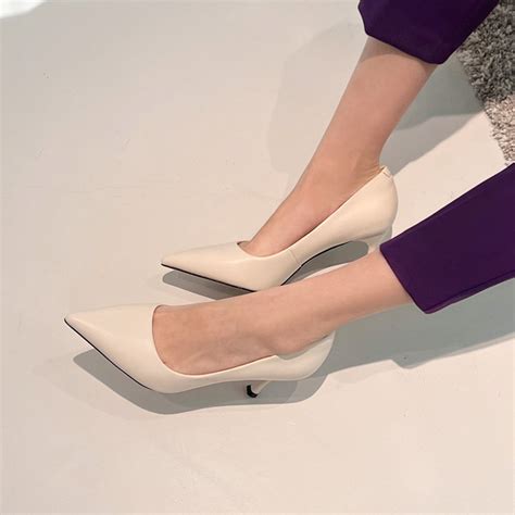 제니치 천연가죽 프리미엄 스틸레토 힐 9cm