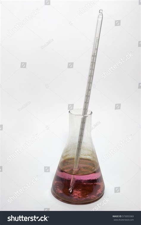 Erlenmeyer Flask Accurate Thermometer Lowered Into Stock Photo 573055369 Shutterstock