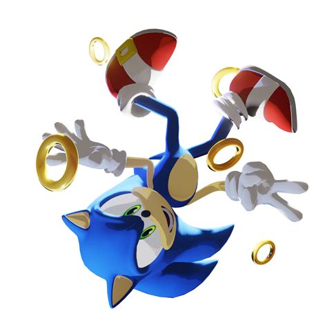 Sonic With Rings Render By Sonicunbound32 On Deviantart