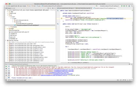 Maven Error With Credentials File In Ivona Speechcloud Java Sdk Stack Overflow