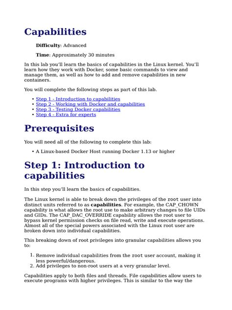 Capabilities Dockerlabs Download Free Pdf Superuser Computer