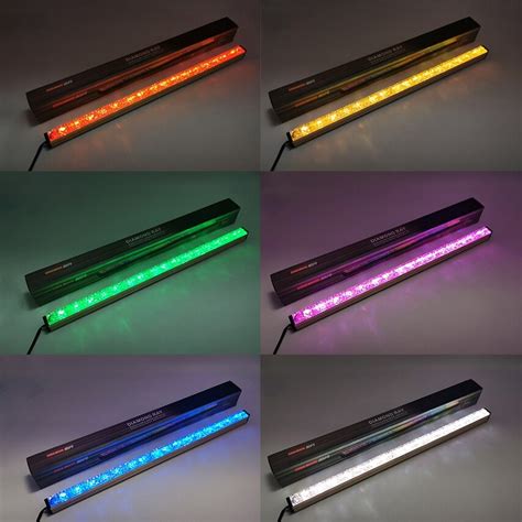 Coolmoon 2pcs Computer Rgb Color Light Strip Chass Grandado