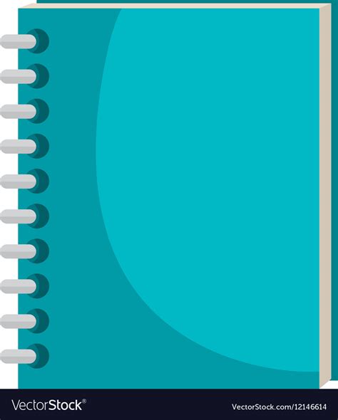 Notebook School Isolated Icon Royalty Free Vector Image