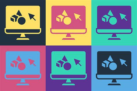 컬러 배경에 격리 된 팝 아트 3d 프린터 소프트웨어 아이콘 3d 프린팅 벡터 0명에 대한 스톡 벡터 아트 및 기타 이미지 0명 3차원 형태 개념 Istock