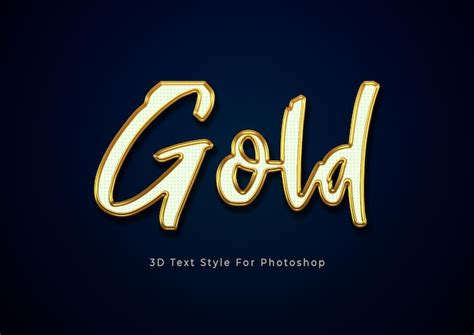 Premium Psd 3d Gold Editable Text Effect