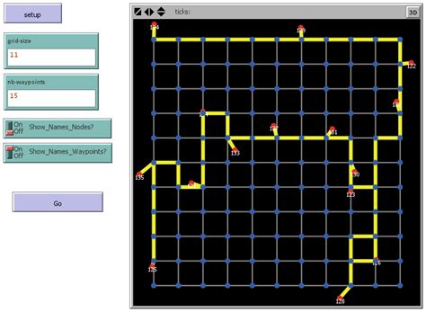 Optimized Path By Laure Vacquie Model Id 4485 Netlogo Modeling Commons