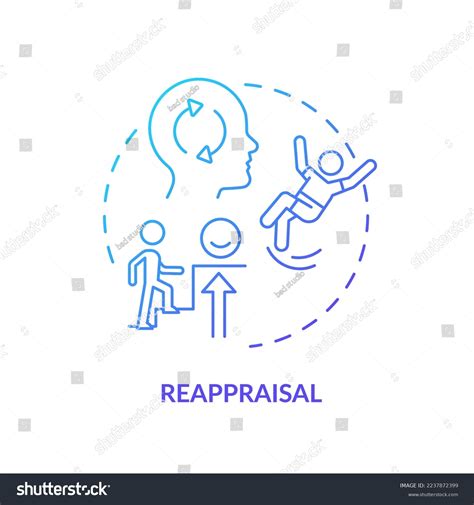 Reappraisal Blue Gradient Concept Icon Positive Stock Vector Royalty