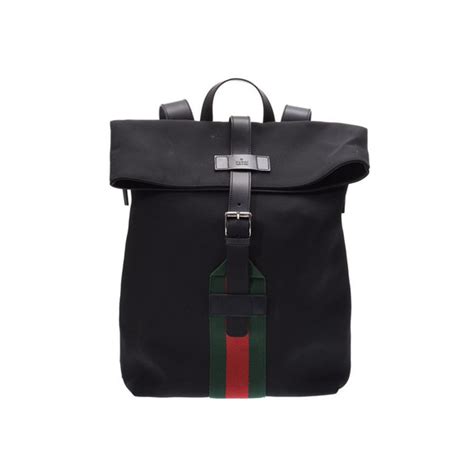 Gucci Bags Gucci Sherry Line Backpack Black Canvas Poshmark