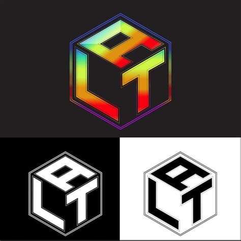 Premium Vector Initial Letters Alt Polygon Logo Design Vector Image