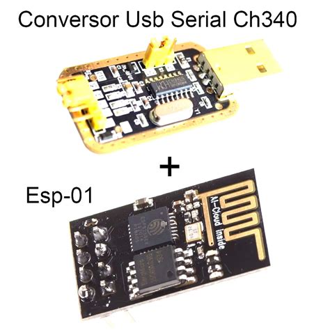Kit Esp 01 Wifi Esp8266 Conversor Usb Serial Ch340 Internet Das Coisas Casa Da Robótica