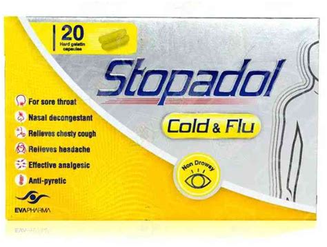 سعر ستوبادول كولد اند فلو 20 كبسولة 2025 Stopadol Cold And Flu 20 Caps