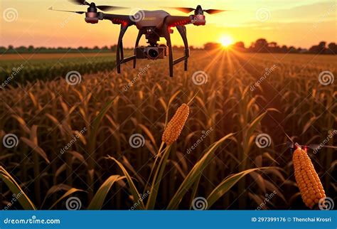 Precision Agriculture Drones Revolutionizing Farming At Sunrise Stock